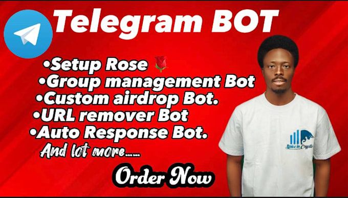 Setup telegram rose bot, custom gaming, nft, crypto or anime telegram ...
