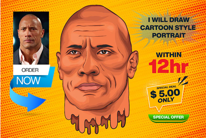 Create a stunning cartoon portrait in vector art style by Arunadc | Fiverr