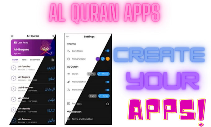 Make al quran app, full app source code by Arifulislamhasi | Fiverr