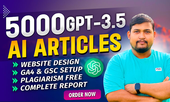 Build website with bulk gpt4 ai articles with complete automation solution by Habibsoft | Fiverr