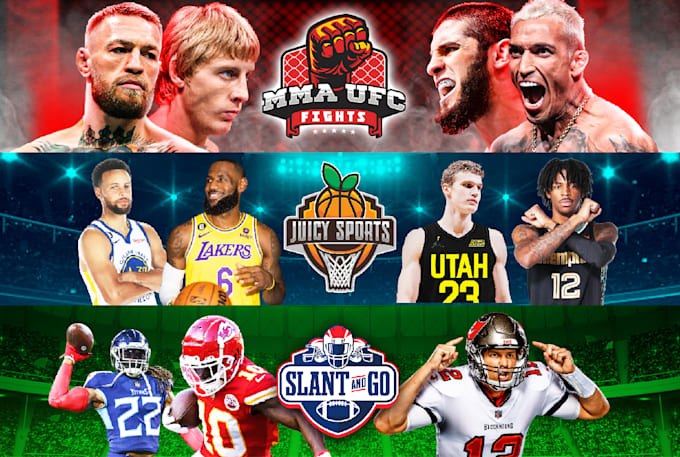 Design banner and logo for youtube sports channel by Bintangdel | Fiverr