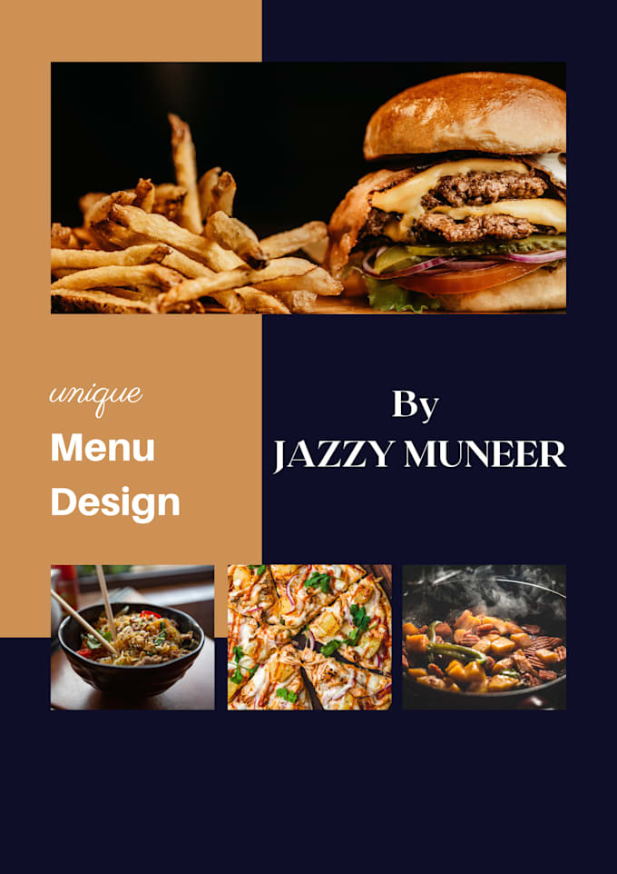 Design a unique menu for you by Jazzymuneer | Fiverr