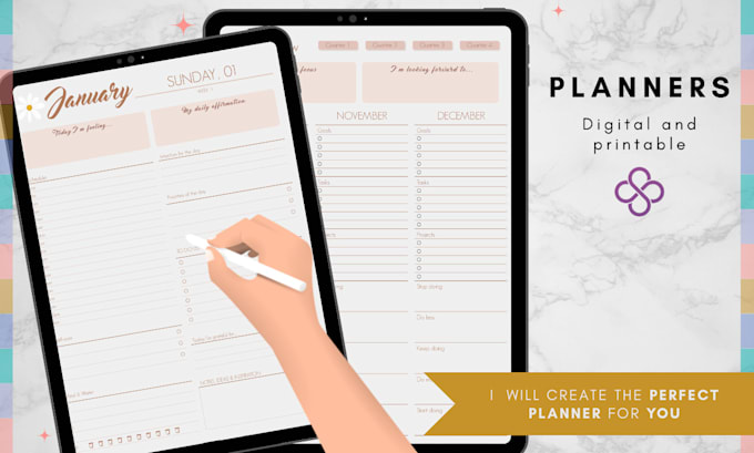Design any custom planner, calendar, journal or trackers by ...