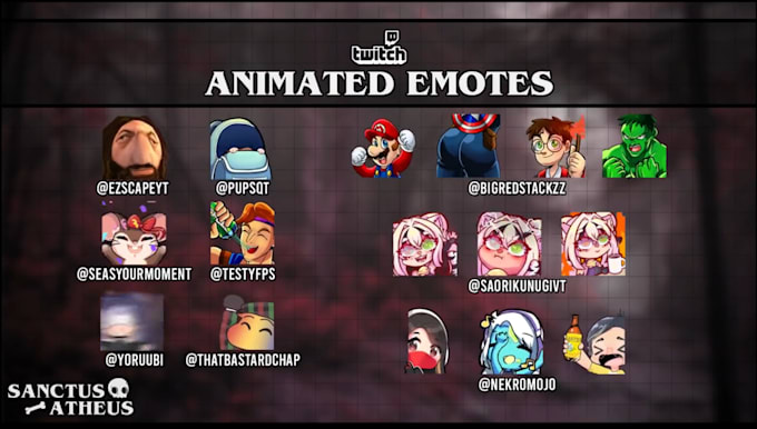 Animate emotes for streamers from png or psd by Sanc2satheus | Fiverr