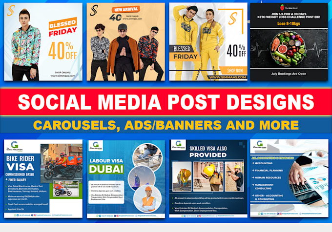 Create social media post, instagram post, linkedin carousel design by ...