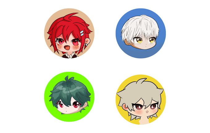 Draw cute chibi anime for profile picture, avatar, icon by Ilgussy | Fiverr