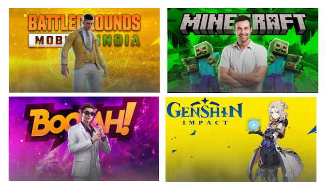 Design attractive youtube gaming thumbnail by Fusion0079 | Fiverr