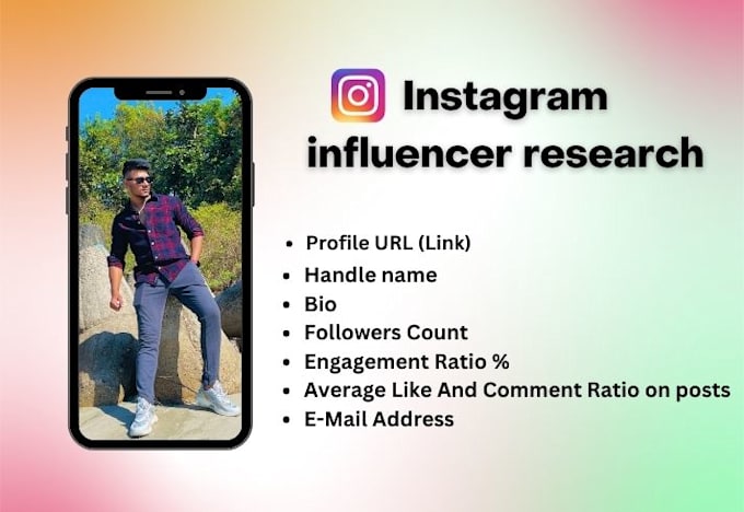 Best instagram influencer research for your niche by Kawsarislam5 | Fiverr