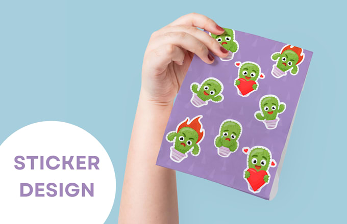 Create custom sticker design by Marijamey | Fiverr