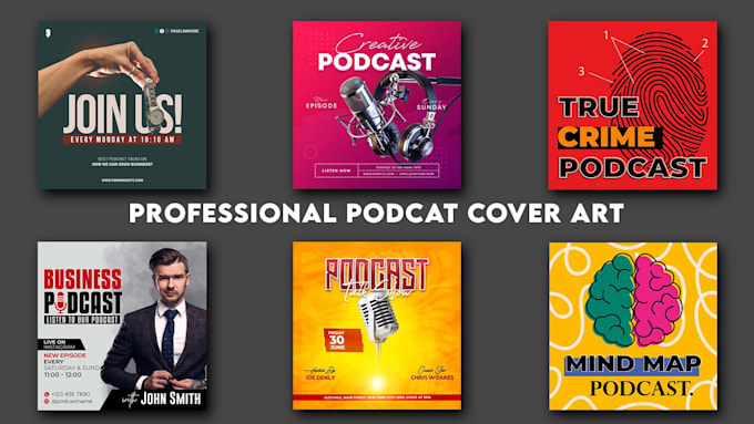 Design a professional podcast cover art by Creative_desins | Fiverr