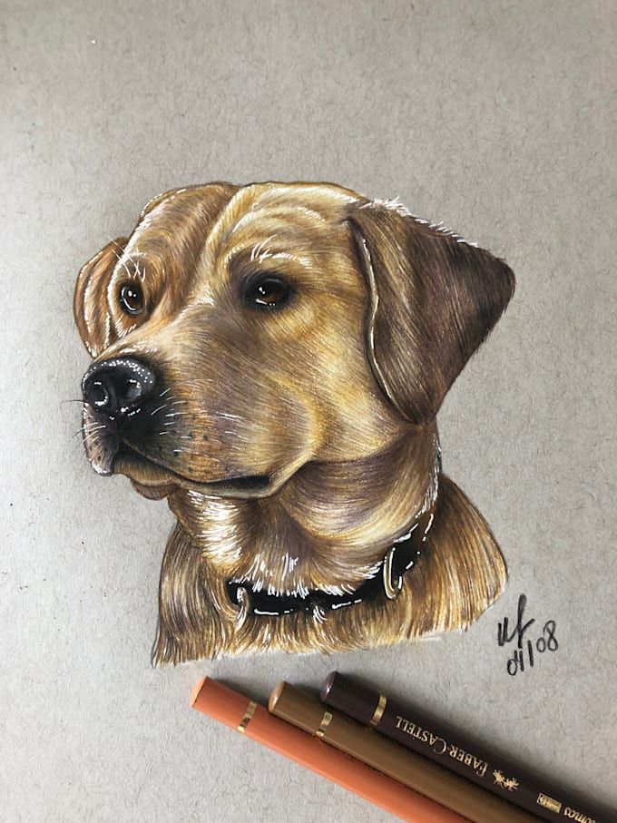 Do realistic human and pet portraits by Hrossart | Fiverr