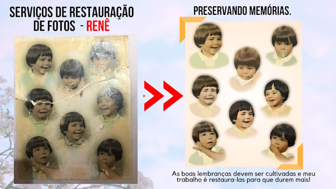 Restaurar fotos antigas, manchas, rasgadas, riscadas by Renemkt | Fiverr