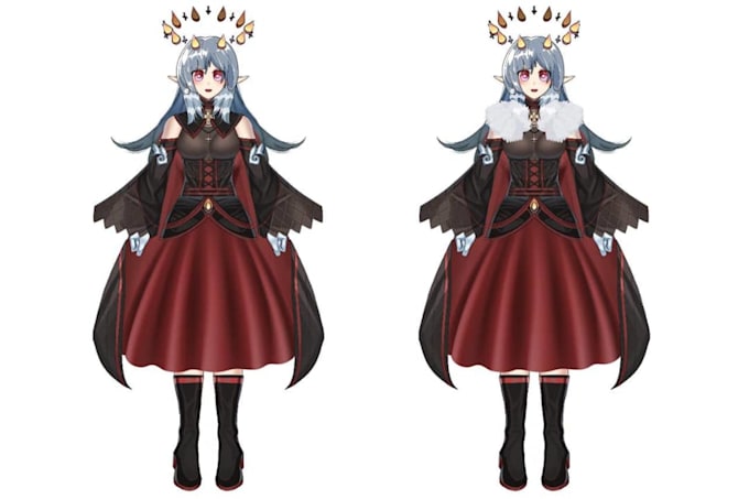 Draw reference sheet of live2d, manga, vtuber model, vtuber by Swift ...