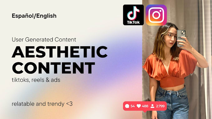 Create ugc tiktok video ads or reels in spanish or english by Angiemassab | Fiverr