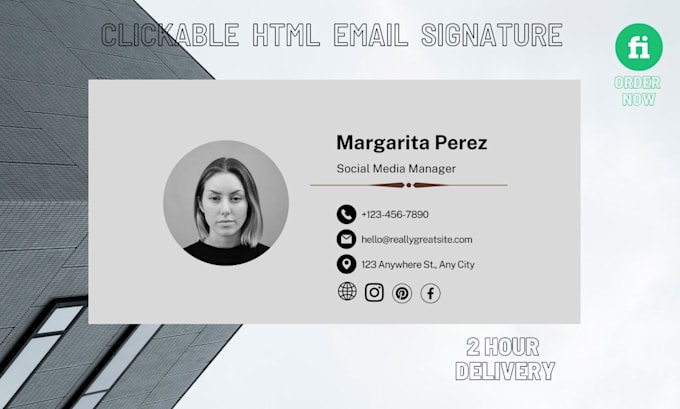 Create Clickable Html Email Signature By Expertsaad47 Fiverr