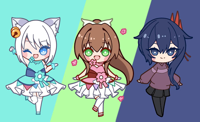 Draw your characters into super cute chibi by Linda2339 | Fiverr