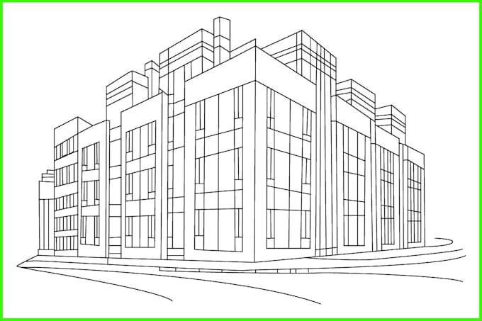 Draw detailed building line art and product line art by Cheryl_gloria ...