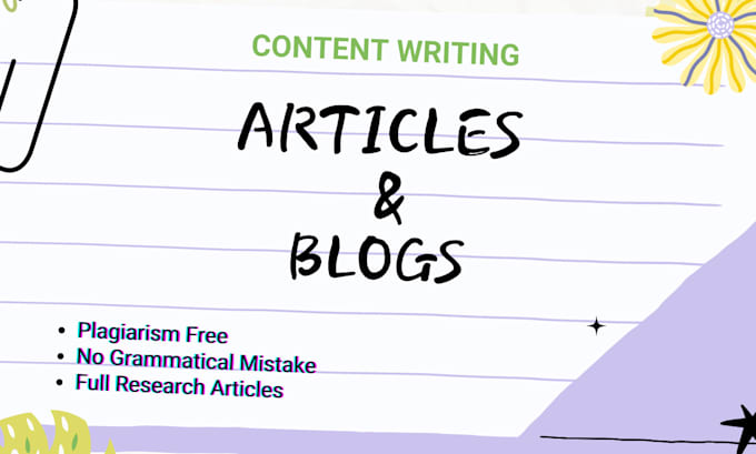 Do a high quality, informative, and well researched articles by ...