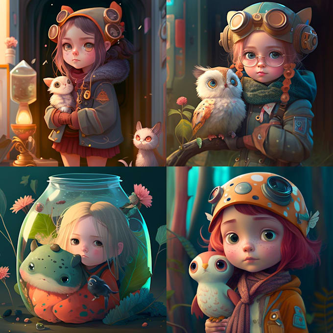 Create cute anime using midjourney ai by Luxdigitalprdts | Fiverr