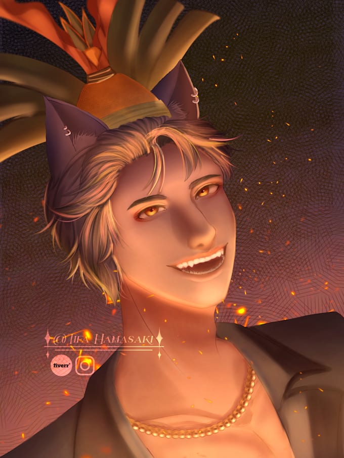 Draw any fanart or character in anime illustration by Tifahamasaki | Fiverr