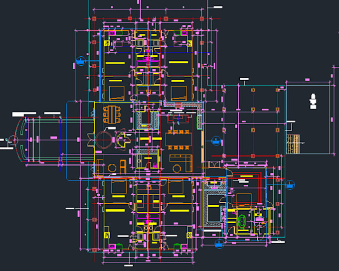 Draw 2d floor, house plan in autocad by Anowerkhan320 | Fiverr