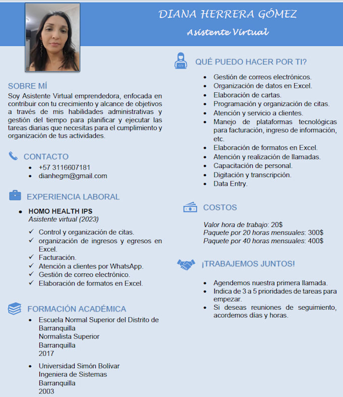 , seré tu asistente virtual, soy la persona que necesitas by Dianhegm ...