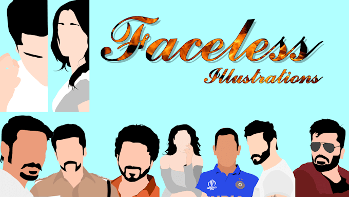 Make flat digital faceless illustration for you by Facelessillust | Fiverr