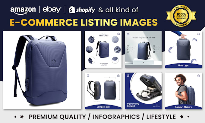 Design ecommerce listing images, product photo infographic and editing ...