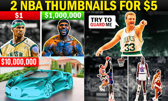 Design attractive basketball youtube thumbnail for sport video by ...