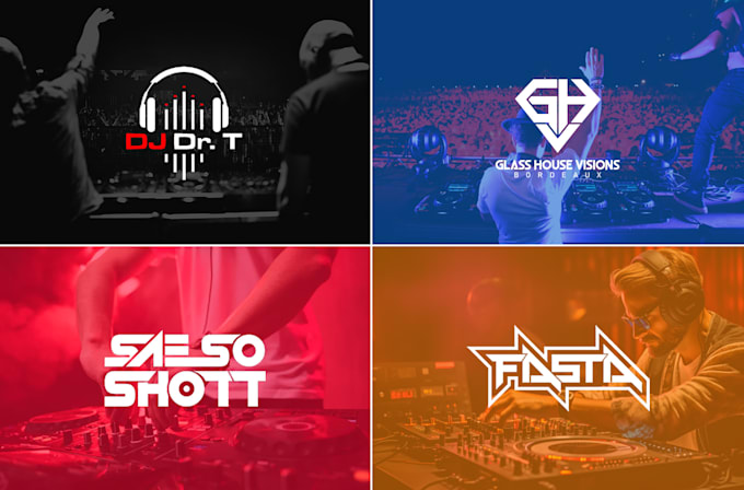 Do dj music logo ,band, artist, rock, producer, studio,text, edm ...