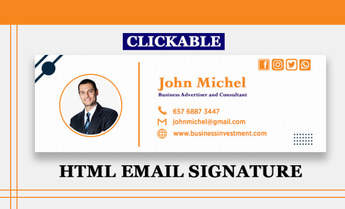 Create html email signature, clickable html email signature by ... Create html email signature, clickable html email signature by ...