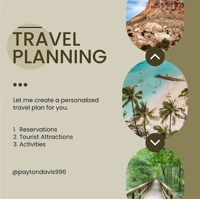 Plan your personalized travel itinerary by Paytondavis996 | Fiverr