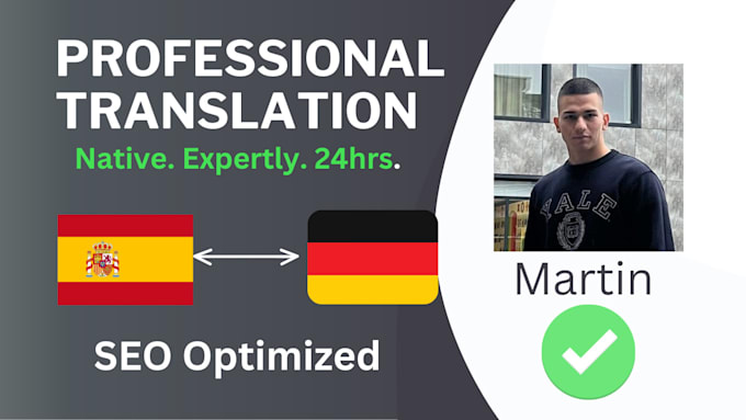 Translate your text from spanish to german by Martooc | Fiverr