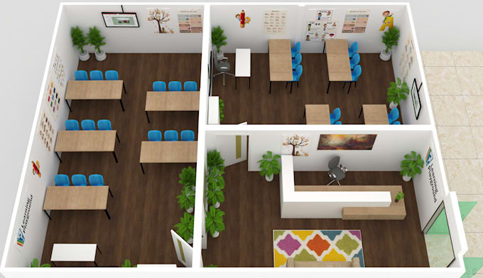 Do 3d floor map, exterior and interior by Uzmajalil | Fiverr