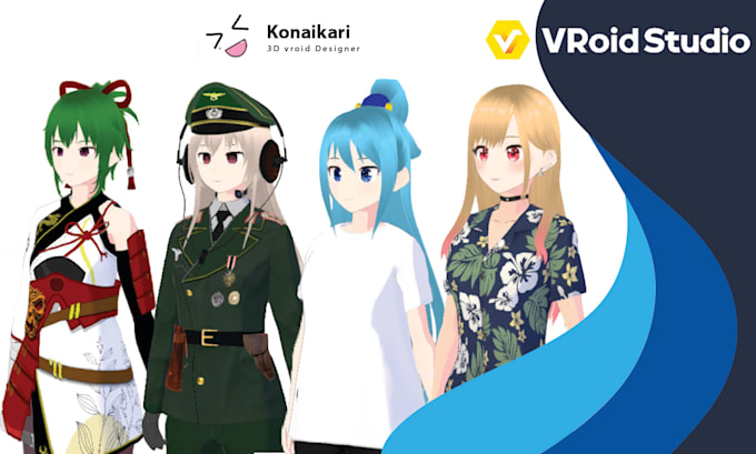 Create clothes, accessories and vroid characters by Konaikari | Fiverr