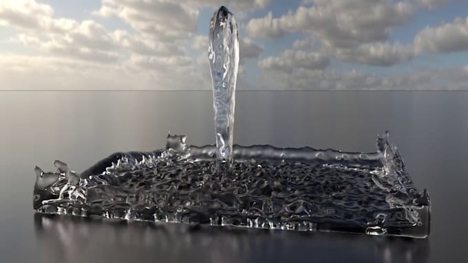 Do 3d water simulation,3d product fluid, dynamic liquid fluid vfx art ...