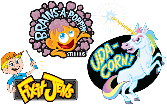 Create a fun cartoon logo with cartoon words and character by Billalger ...