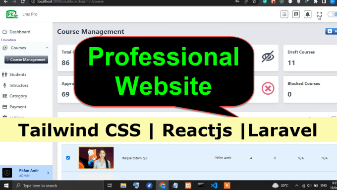 Create Tailwind Css Reactjs Laravel Website By Pkfanamir Fiverr