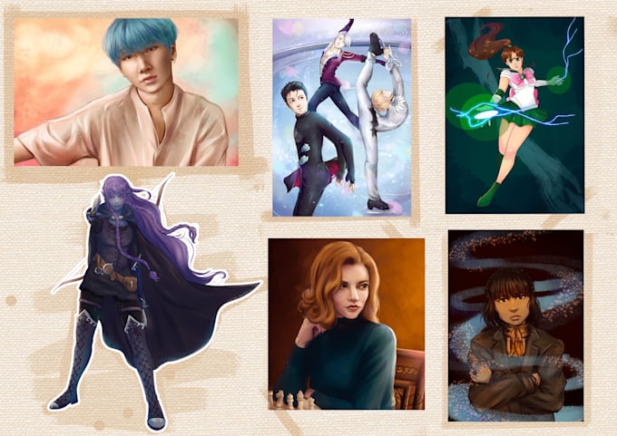 Draw your ocs, portraits, posters and more by Josiescribbles | Fiverr