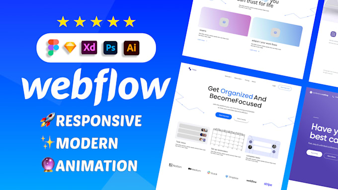 Make a perfect webflow website for you by Gladiatorash | Fiverr