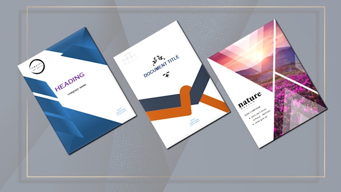 Create modern timeless and professional cover page for you by ...