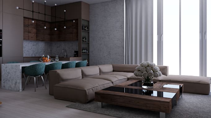 Do architectural interior design with realistic 3d rendering by More_design_ | Fiverr