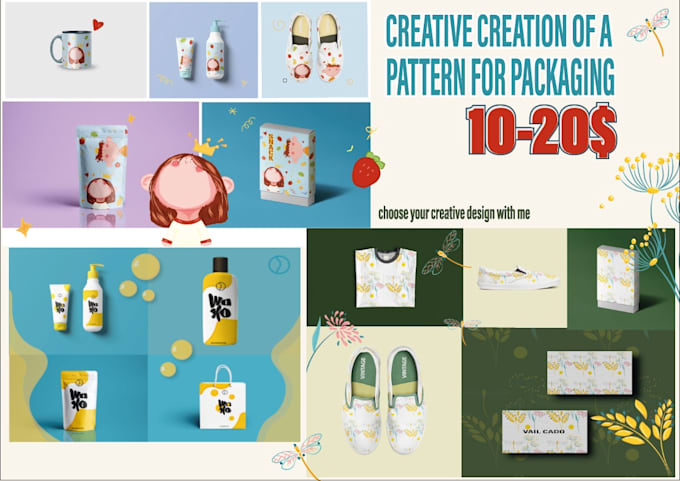 Creating a pattern for packaging by Vivolfre | Fiverr