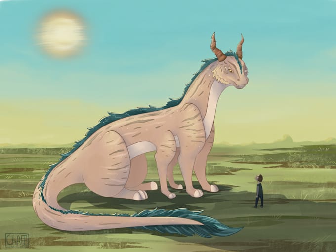 Draw a fantasy creature by Pentanya | Fiverr