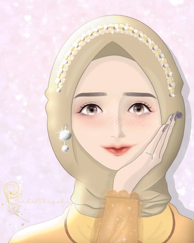 Create head draw cute hijab muslimah by Nindamtangahu | Fiverr Create head draw cute hijab muslimah by Nindamtangahu | Fiverr