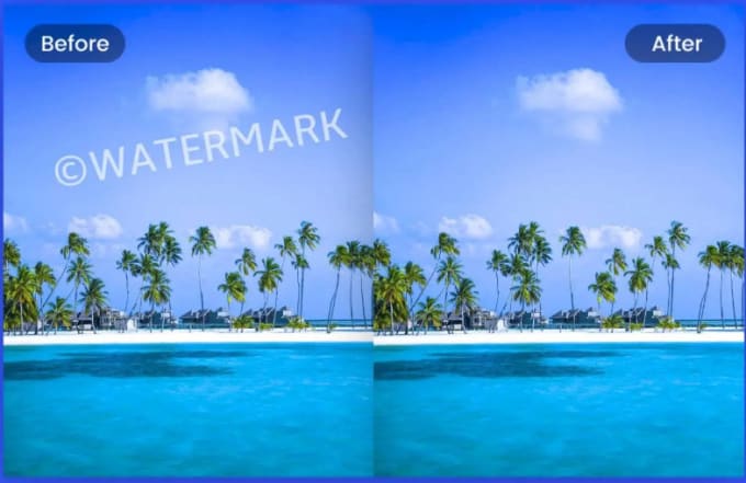 Remove background and object also add watermark, text, logo by Farwa ...
