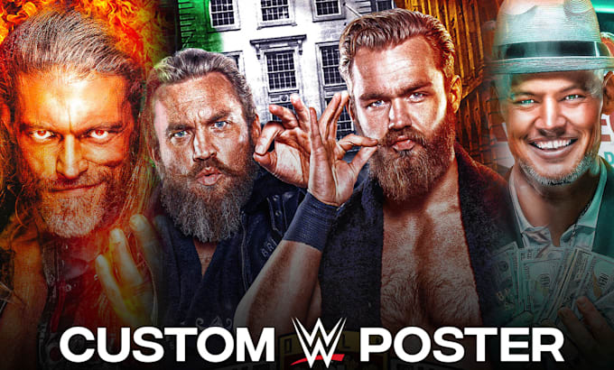 Design custom wwe, ufc posters for you by Nikosteiner | Fiverr