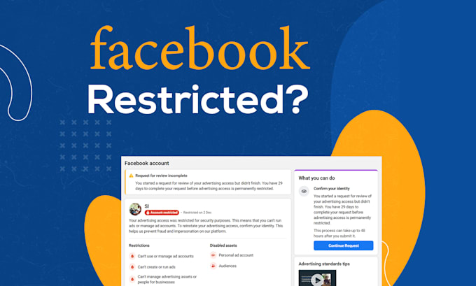 Fix your facebook account restriction problem by Edailyit | Fiverr