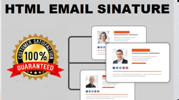 Make a clickable html best email signature gmail by Nasirshah269 | Fiverr