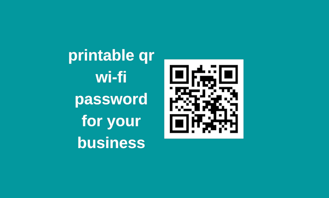 Create printable wifi password code in qr code by Ptnube | Fiverr